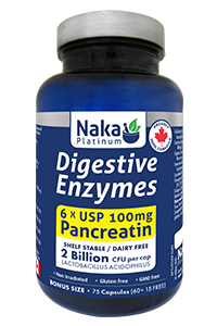 Naka Platinum Digestive Enzymes 75 Capsules — Bluewater Nutrition