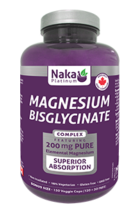 Naka Platinum Magnesium Bisglycinate 200mg 150 Vegetable Capsules ...
