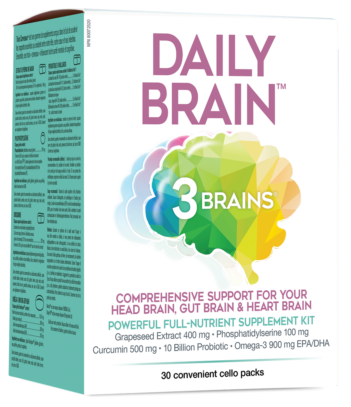 3-Brains Daily Brain 30 Packets — Bluewater Nutrition