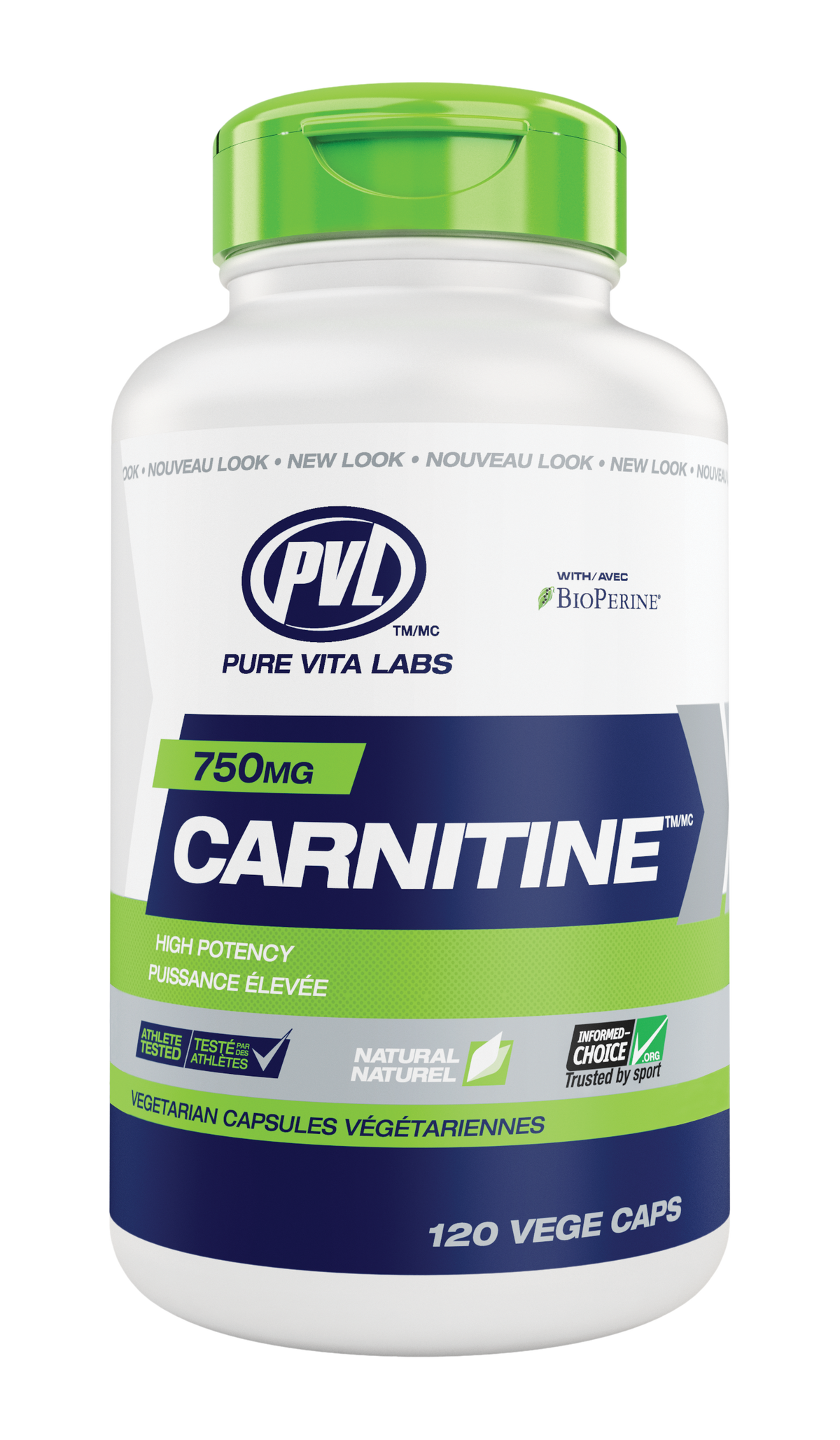 PVL 750mg Carnitine Tartrate 120 Veg Capsules — Bluewater Nutrition