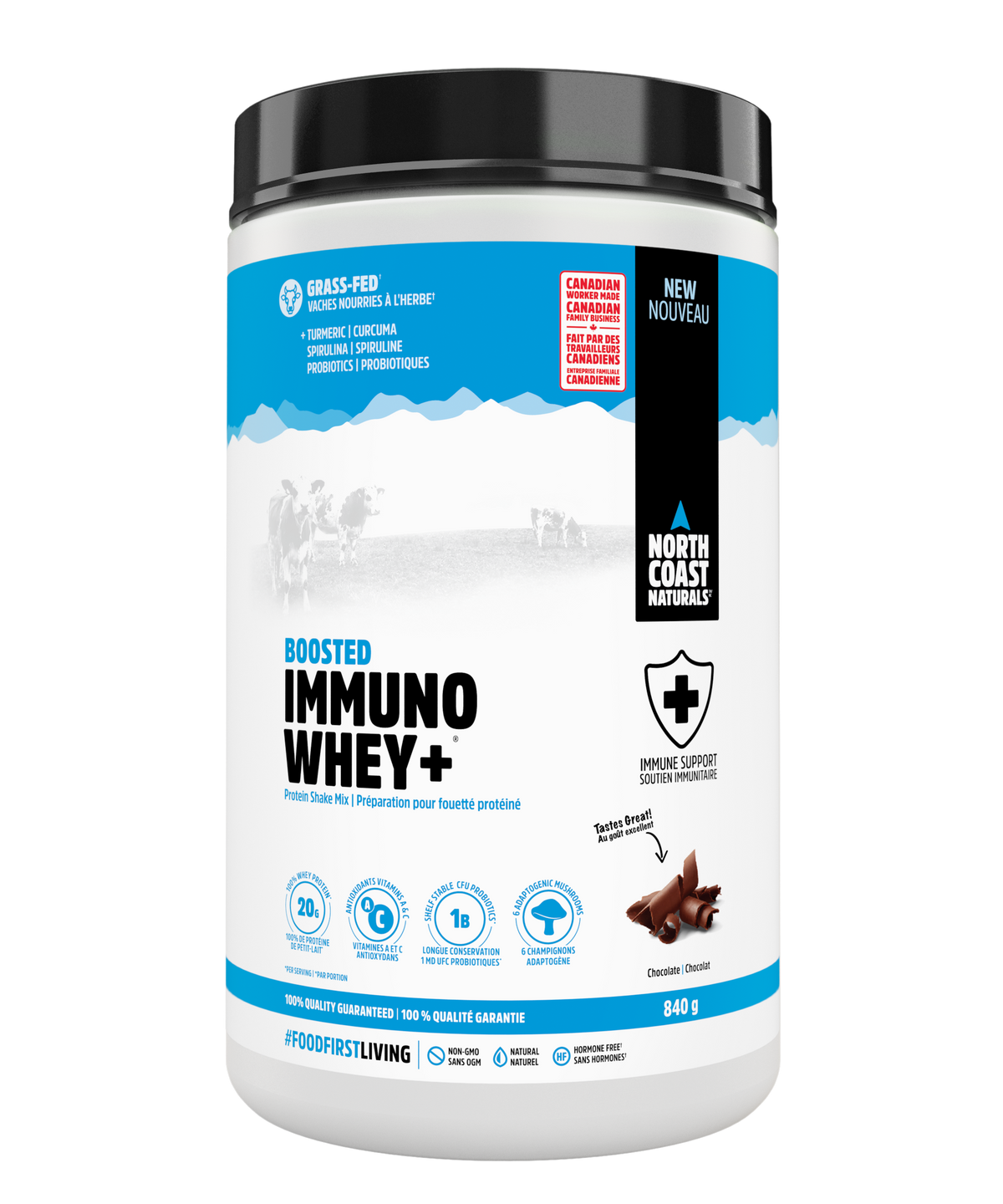 North Coast Naturals Boosted Immuno Whey+ Chocolate 840g — Bluewater ...