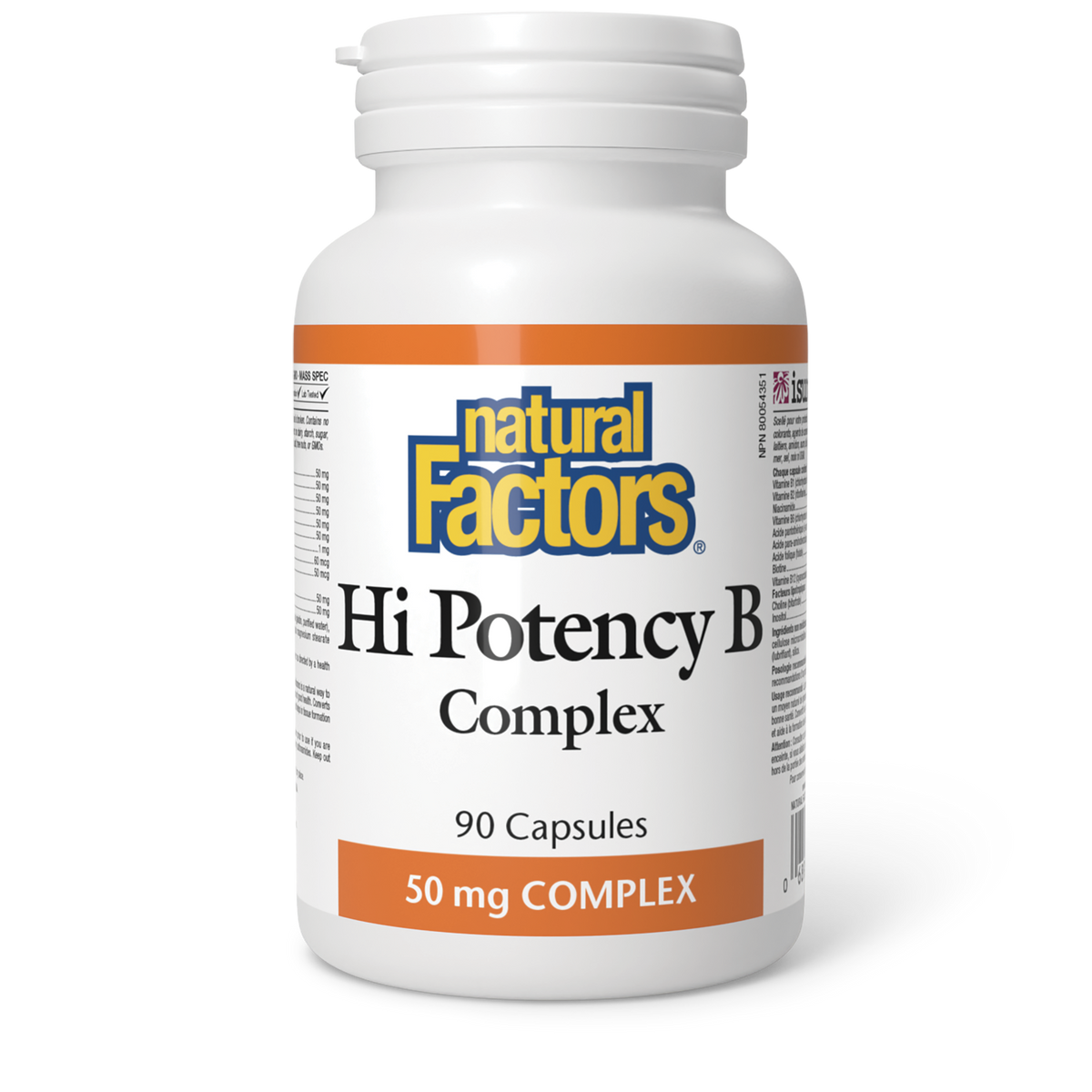 Natural Factors Hi Potency B Complex 50mg 90 Veg Capsules — Bluewater ...